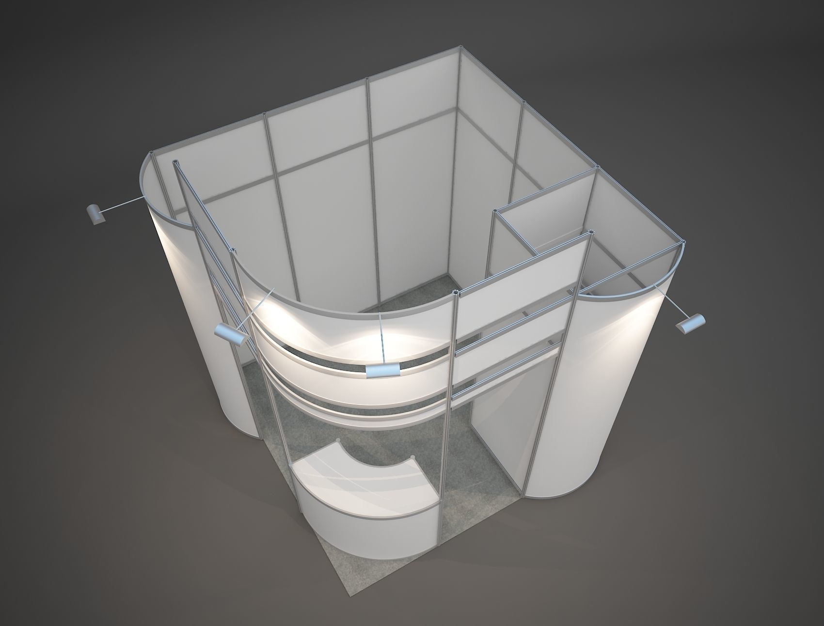 Exhibition stand 3x3 3D model | CGTrader