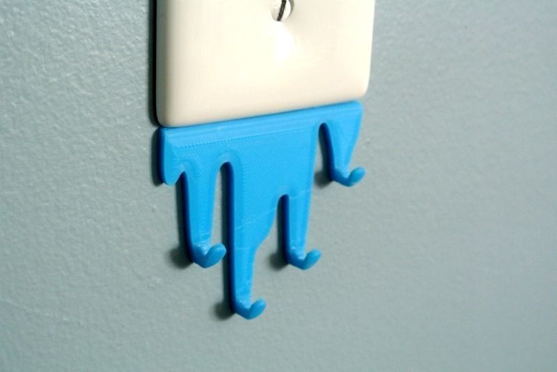 Liquid spill shaped hook free 3D model 3D printable | CGTrader