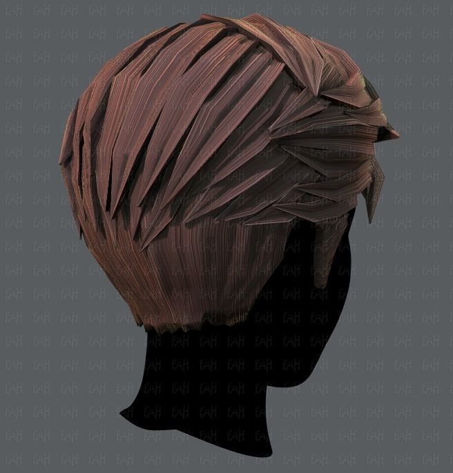 3D model 3D Hair style for Man V02 VR / AR / low-poly | CGTrader