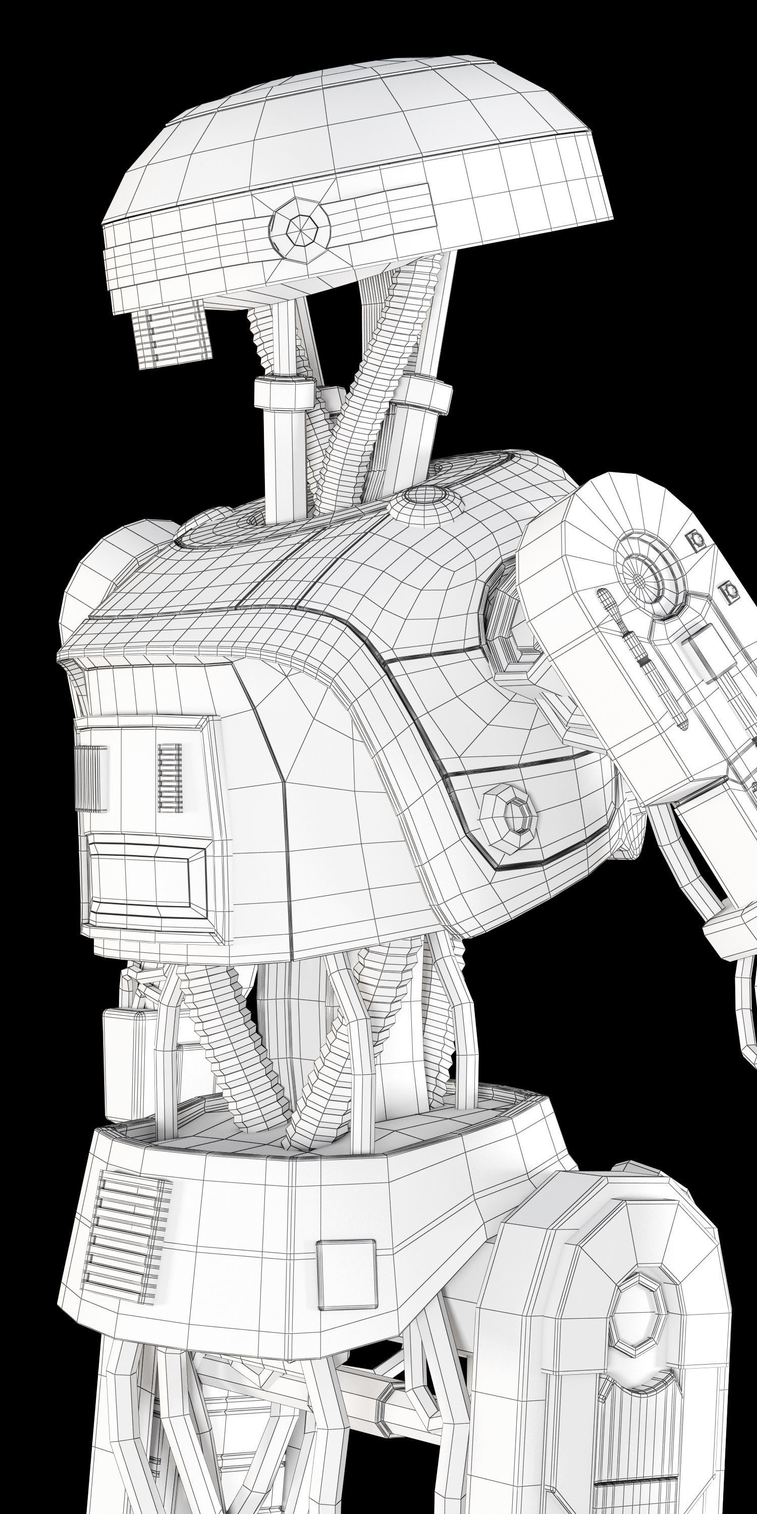 Star Wars L3-37 droid RIGGED 3D model animated rigged | CGTrader