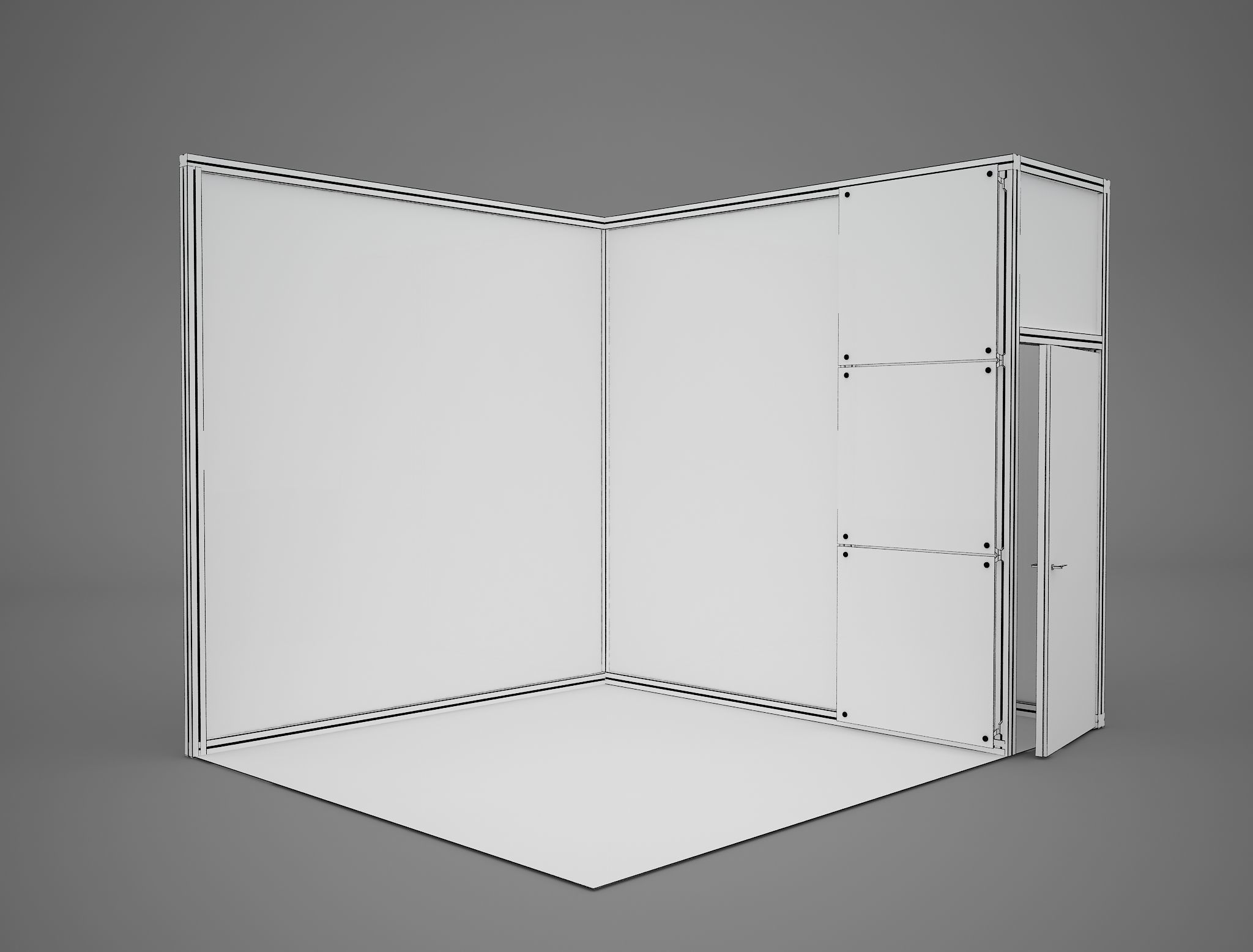 Exhibition stand octanorm maxima 4x3 m 2 3D model | CGTrader