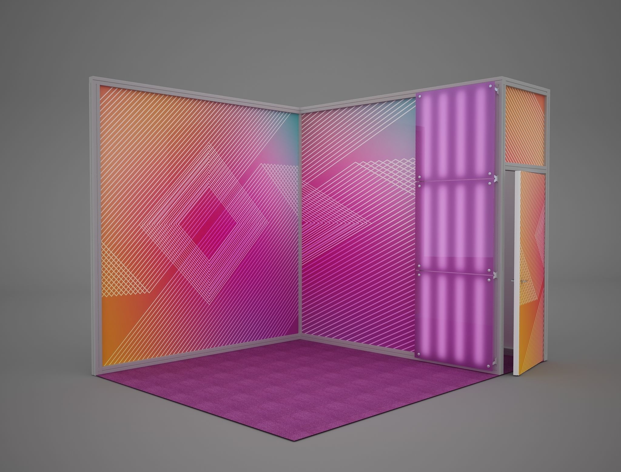 Exhibition stand octanorm maxima 4x3 m 2 3D model | CGTrader
