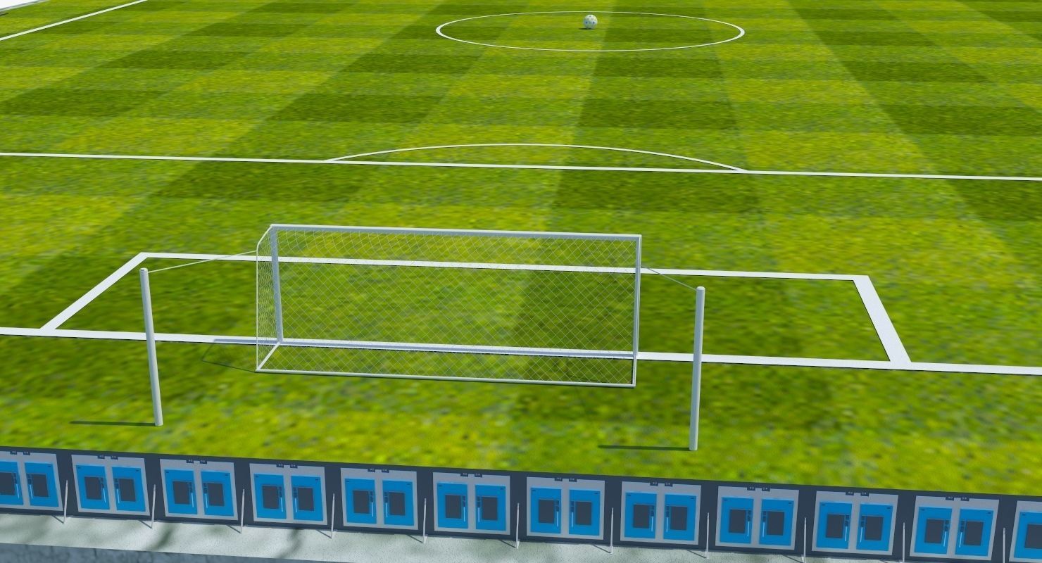 Soccer Pitch with Football 3D model | CGTrader
