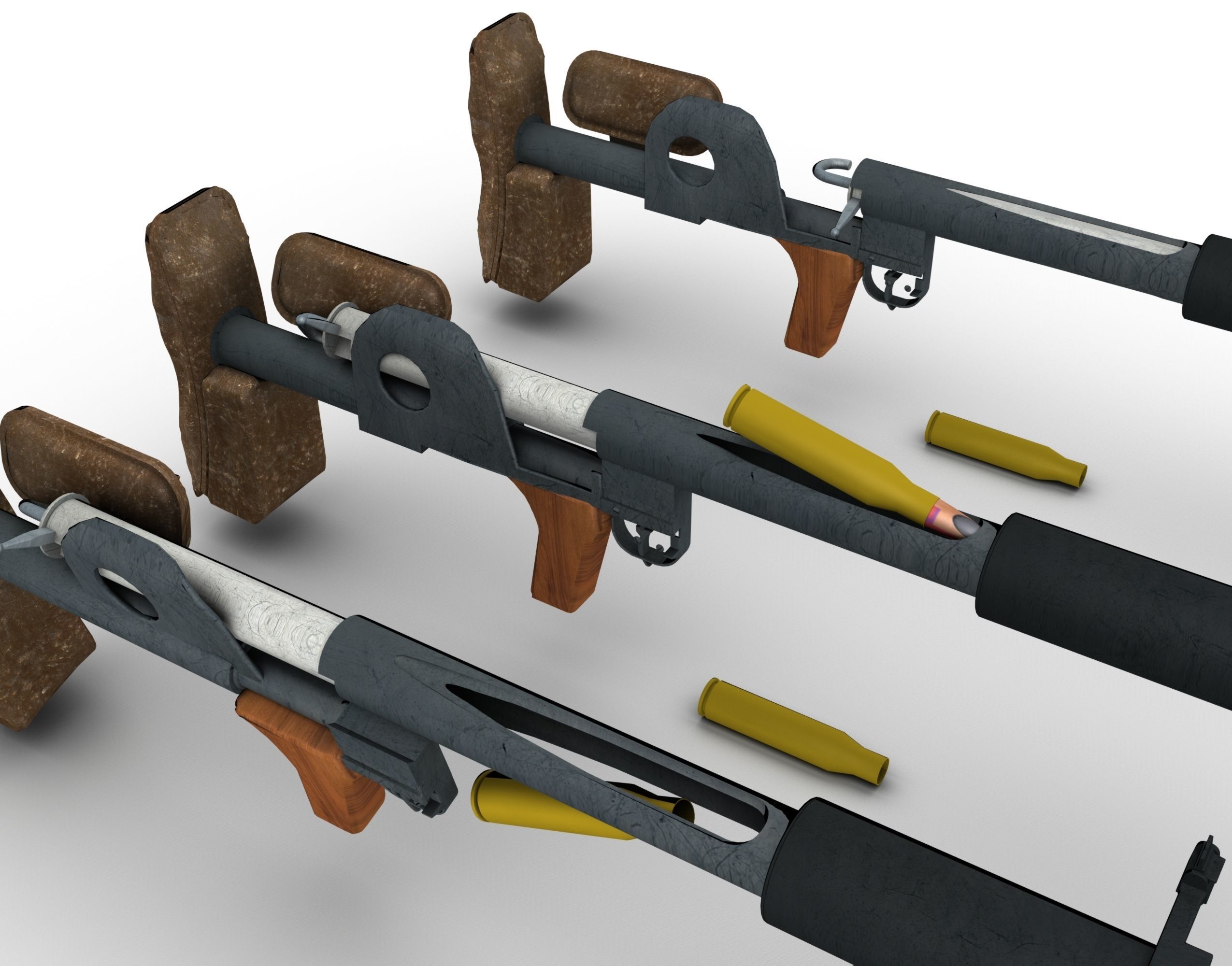 Anti-tank PTRD Rifle Russian 3D model | CGTrader