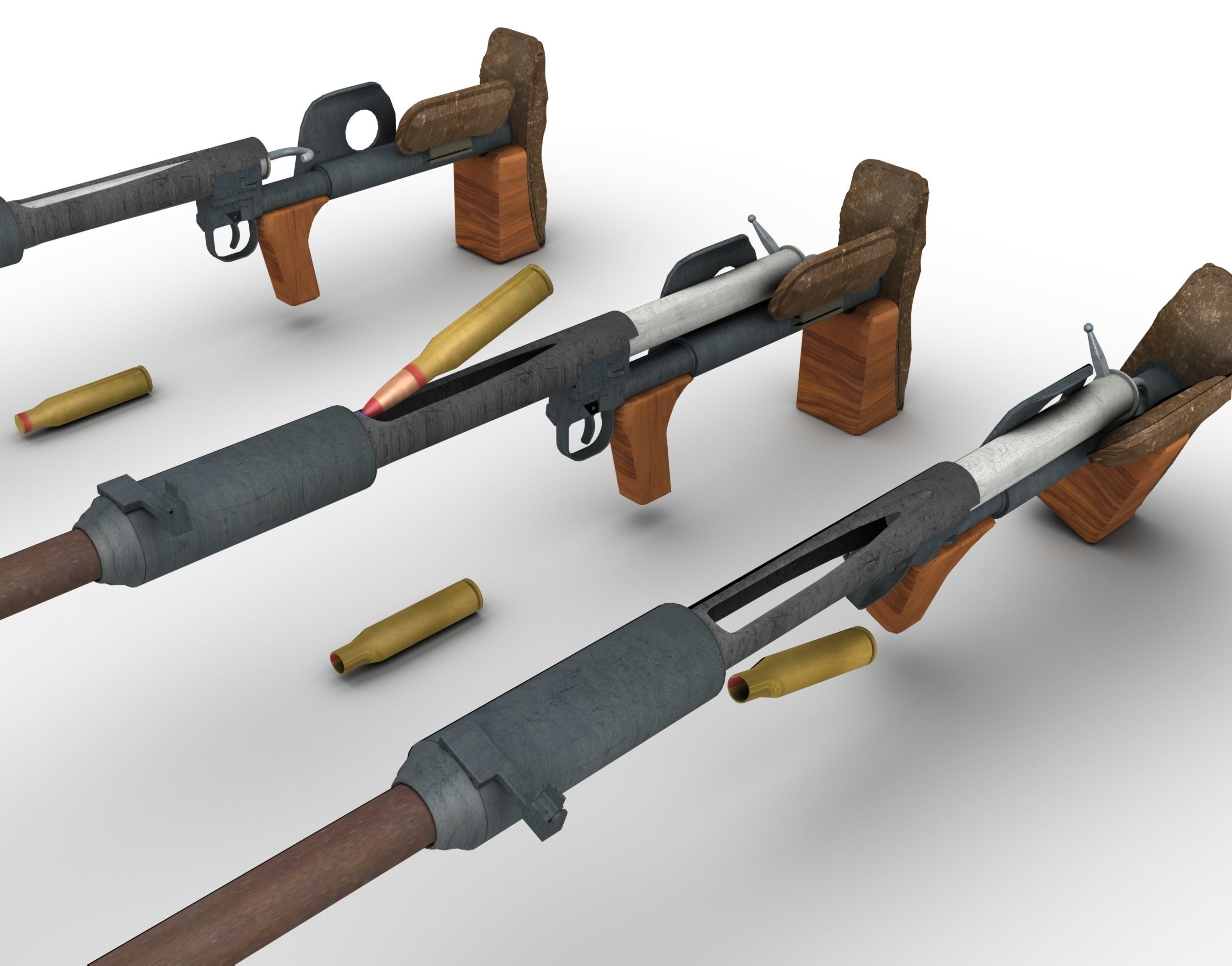 Anti-tank PTRD Rifle Russian 3D model | CGTrader