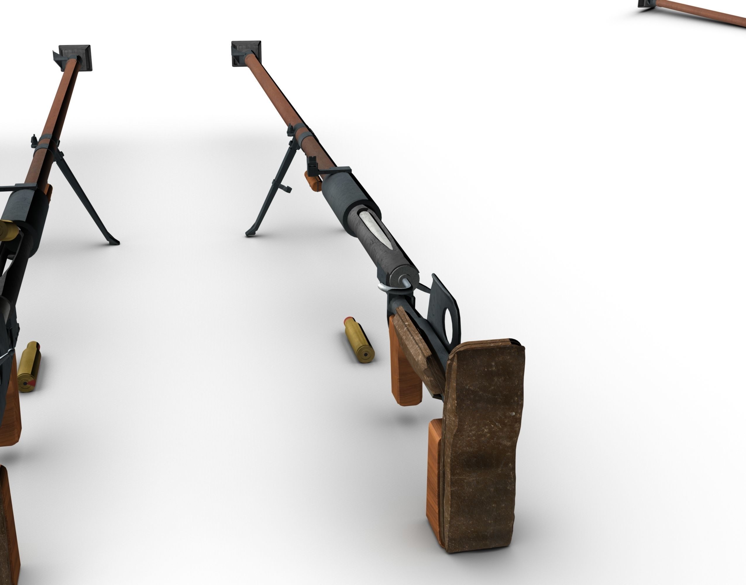Anti-tank PTRD Rifle Russian 3D model | CGTrader