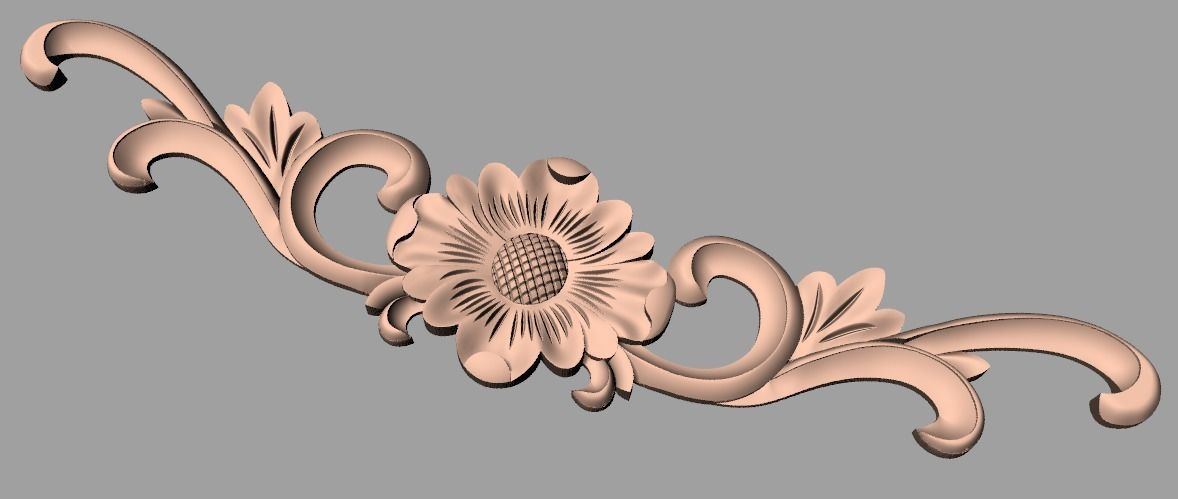 Door Design 3d Relief Model Stl Format File For Cnc Carving E696 3d
