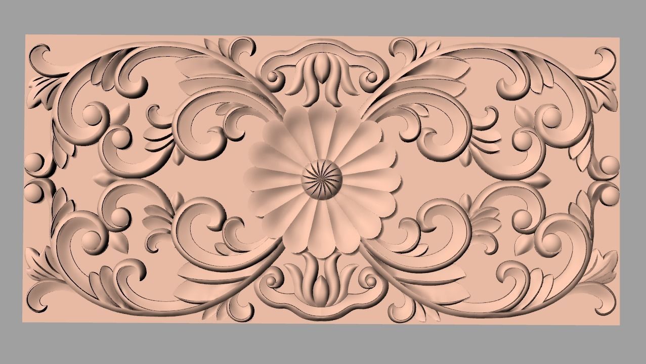 Door Design 3d Relief Model Stl Format File For Cnc Carving E662 3d