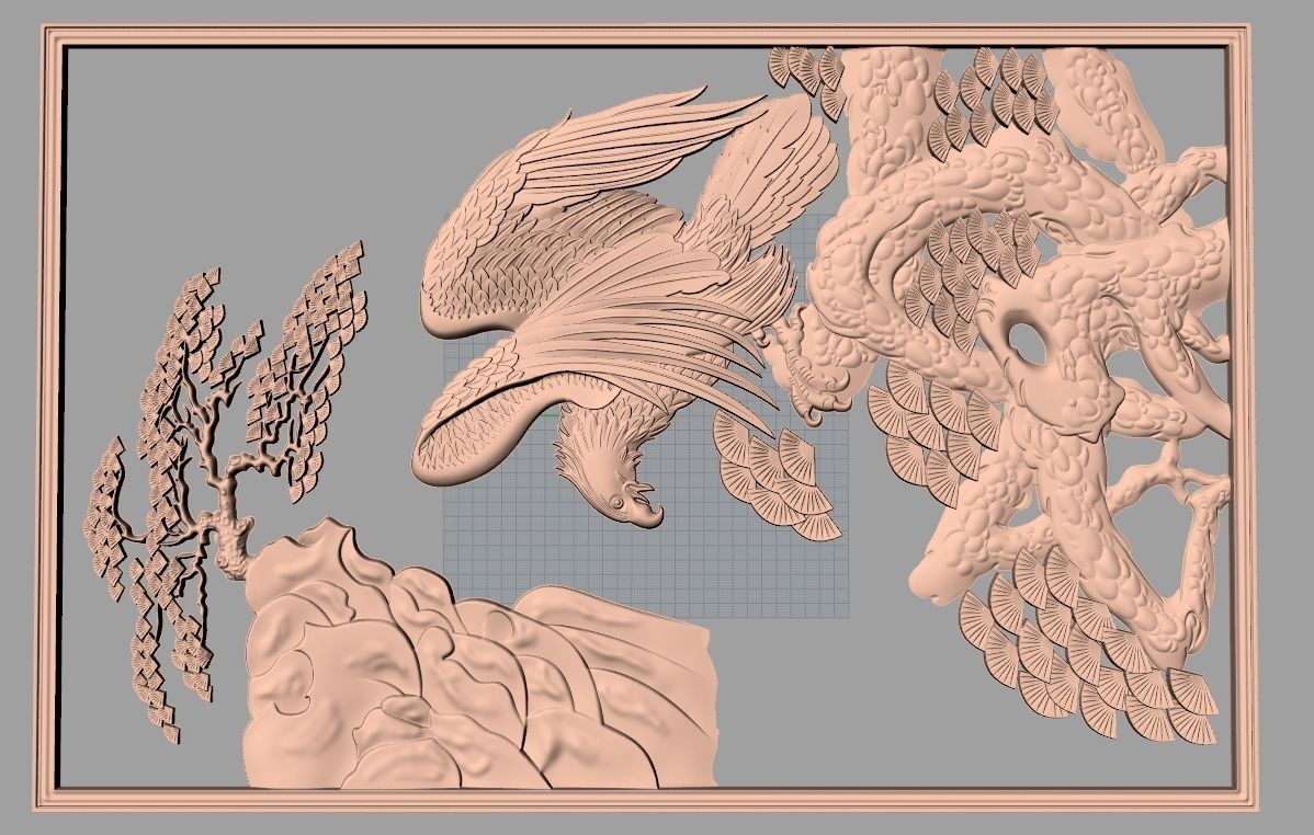 Eagle 3d Relief Model Stl Format File For Cnc Carving E659 3d Model