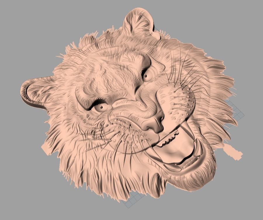 Tiger 3d Relief Model Stl Format File For Cnc Carving E657 3d Model