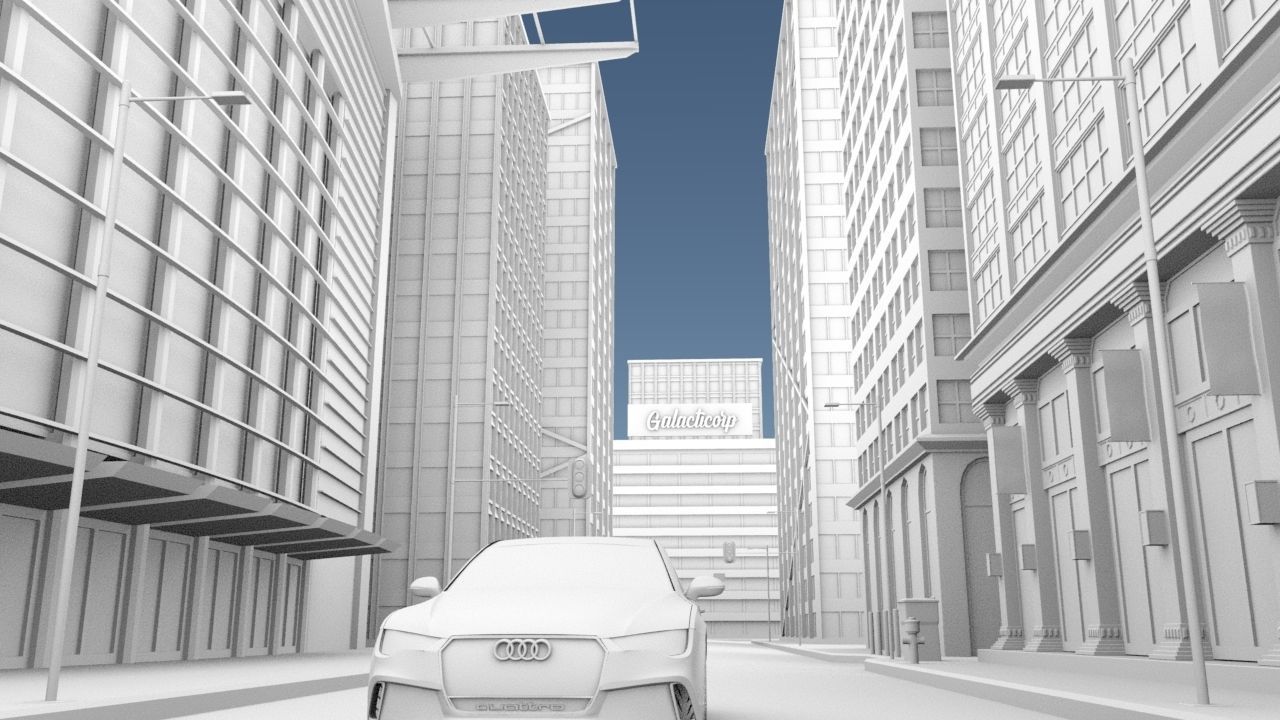 City Scene free 3D model | CGTrader