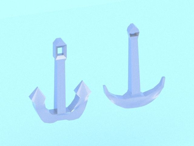 Low poly anchors two free VR / AR / low-poly 3D model | CGTrader