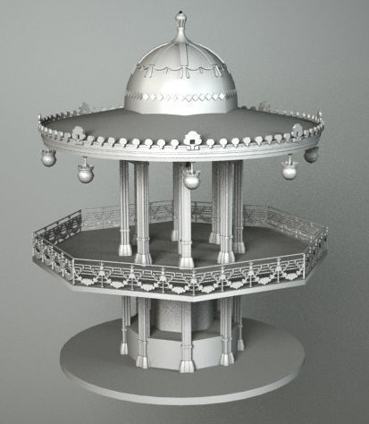 TEMPLETE carousel 3D model | CGTrader