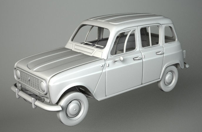 CAR RENAULT 4L 3D model | CGTrader