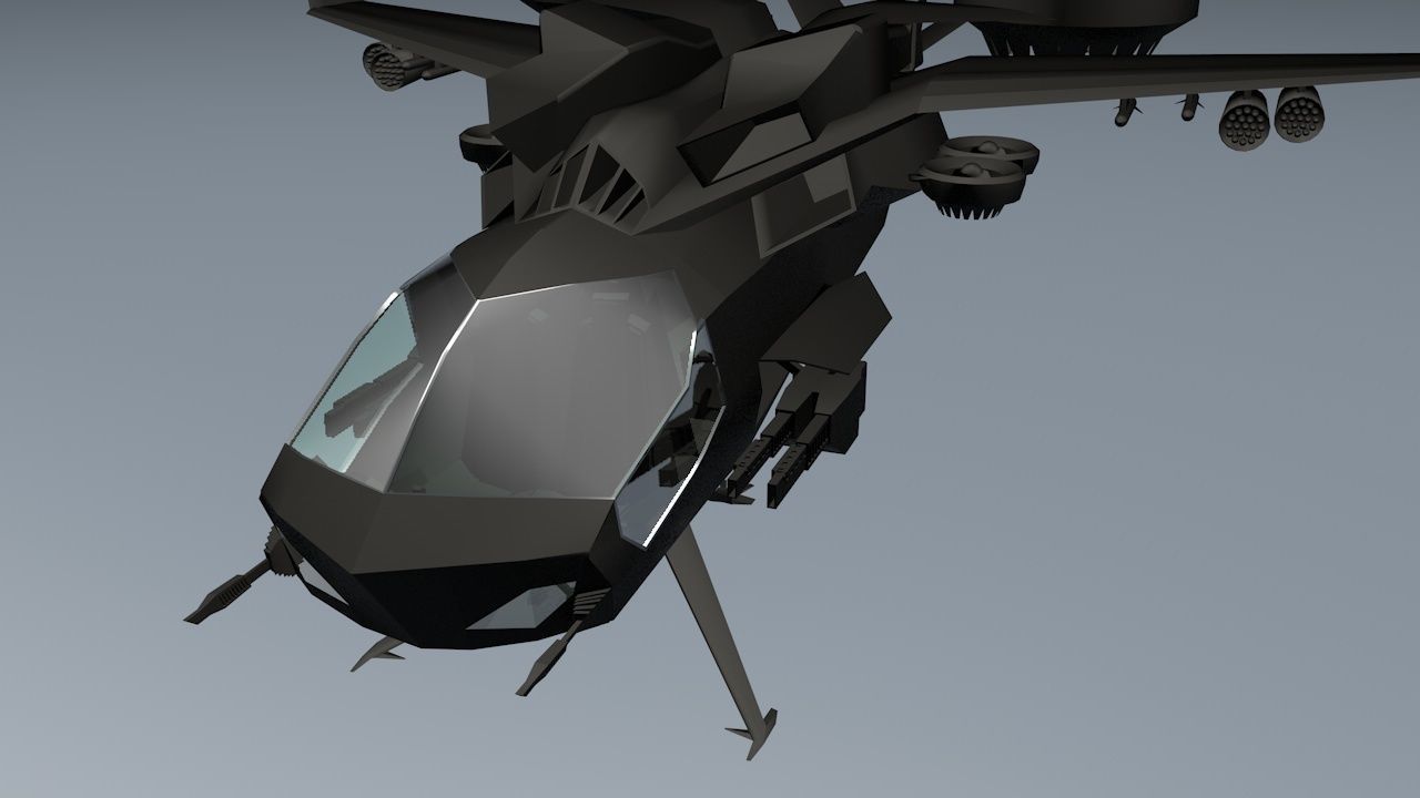 3D model XGunship futuristic fighter jet VR / AR / low-poly | CGTrader