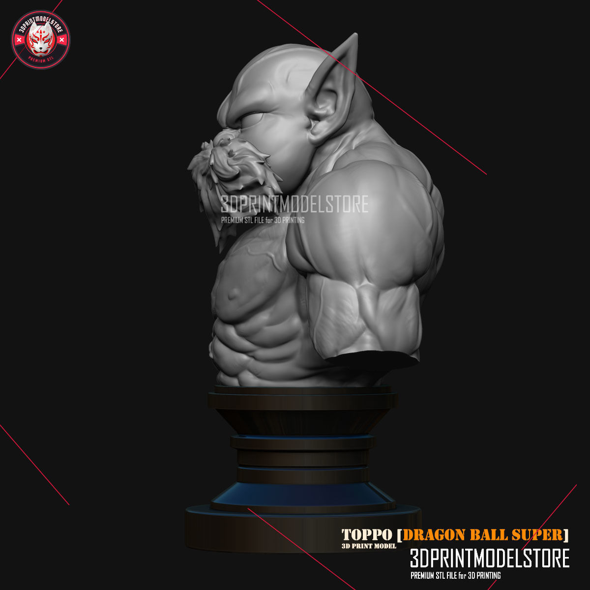 Toppo STL - Dragon Ball Super Miniature - 3D Print Model 3D model 3D ...
