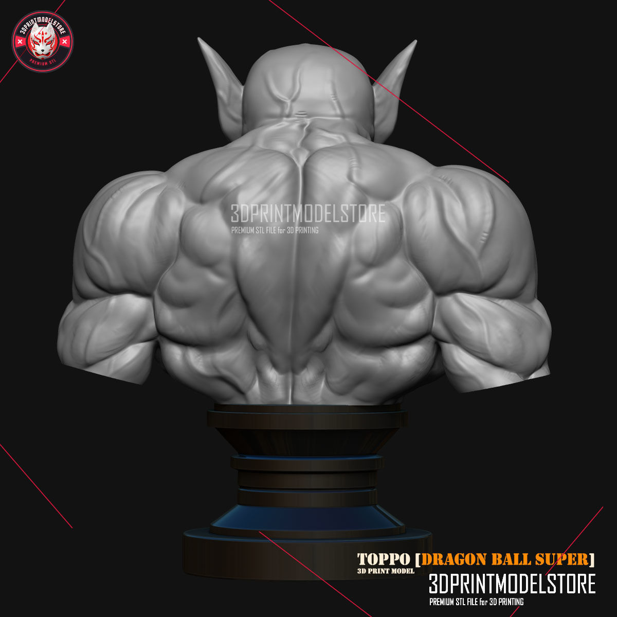 Toppo STL - Dragon Ball Super Miniature - 3D Print Model 3D model 3D ...