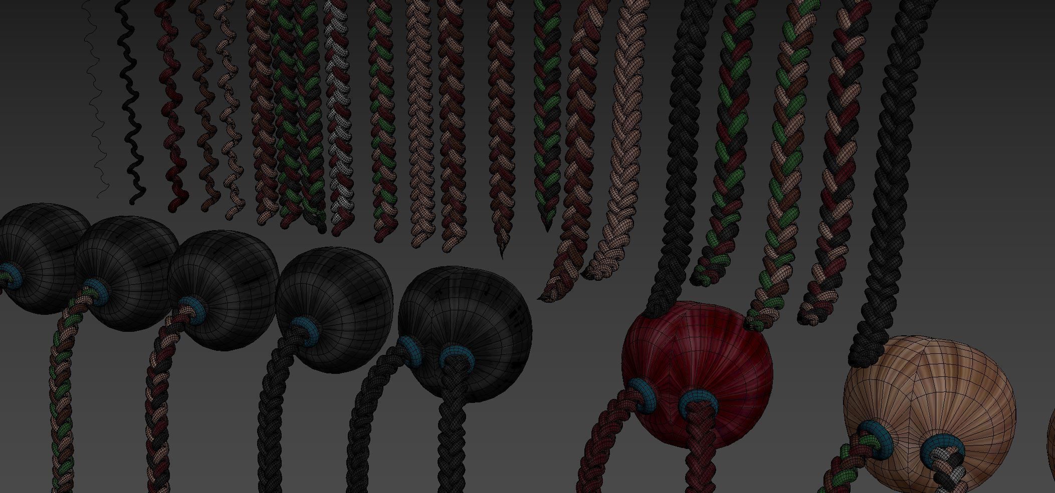 3D model Braided hair VR / AR / low-poly | CGTrader