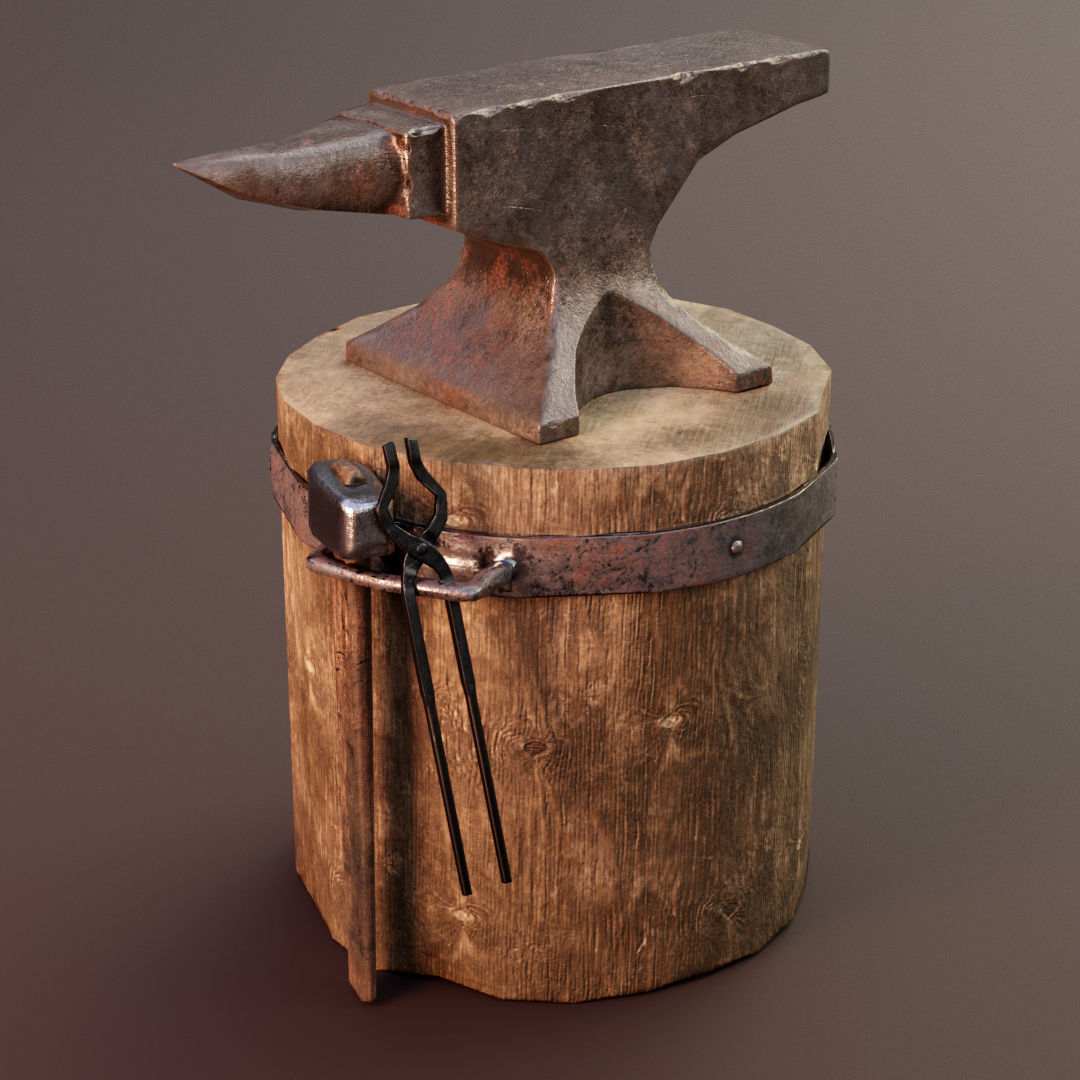 3D model The blacksmith s set VR / AR / low-poly | CGTrader