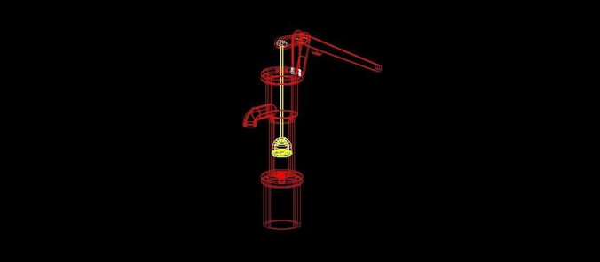 Water Hand Pump 3D Model DXF DWG | CGTrader.com