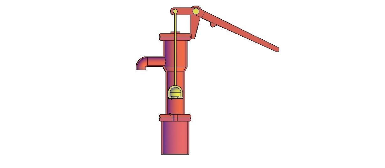 Water Hand Pump 3D Model .dxf .dwg - CGTrader.com