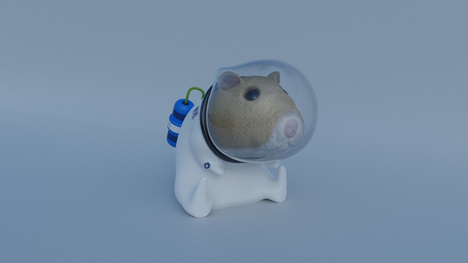 Cartoon Space Hamster Astronaut Toy free 3D model rigged | CGTrader