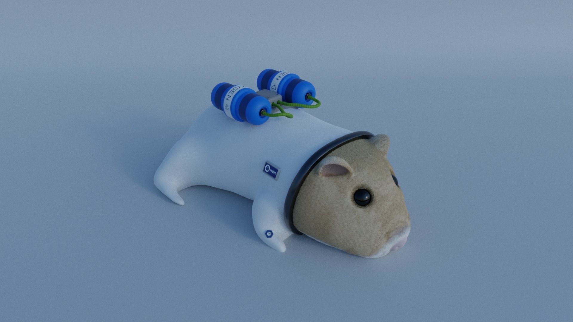 Cartoon Space Hamster Astronaut Toy free 3D model rigged | CGTrader