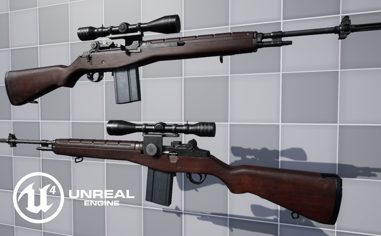 3D model M14 Rifle VR / AR / low-poly | CGTrader