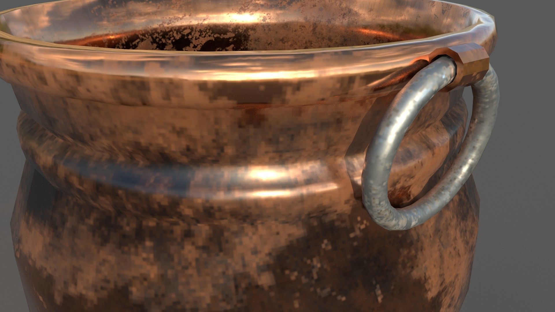 3D model Medieval Copper Cooking Pot VR / AR / low-poly | CGTrader
