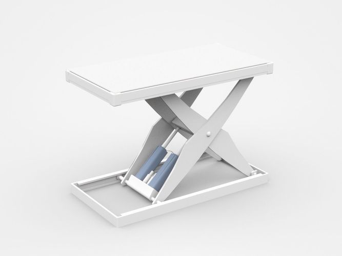 Extendable Stretchable White Industrial Platform 3D model | CGTrader