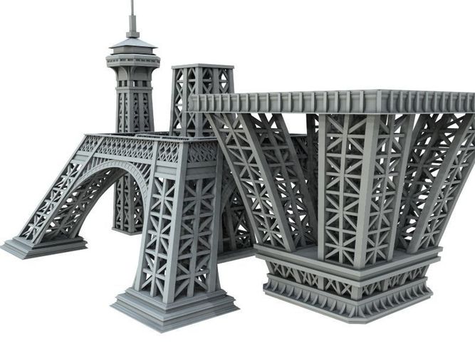 3D Printable - Eiffel Tower 3D Model 3D printable .max .obj .stl ...