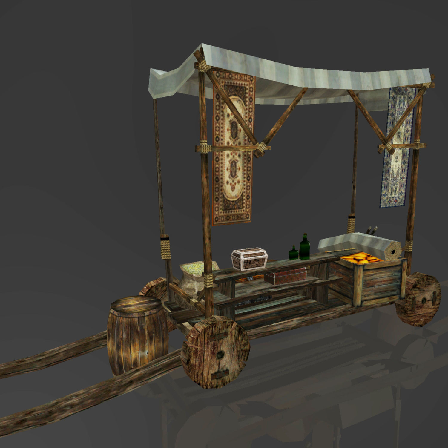 3D model Medieval Foods Vegetable Shop VR / AR / low-poly | CGTrader