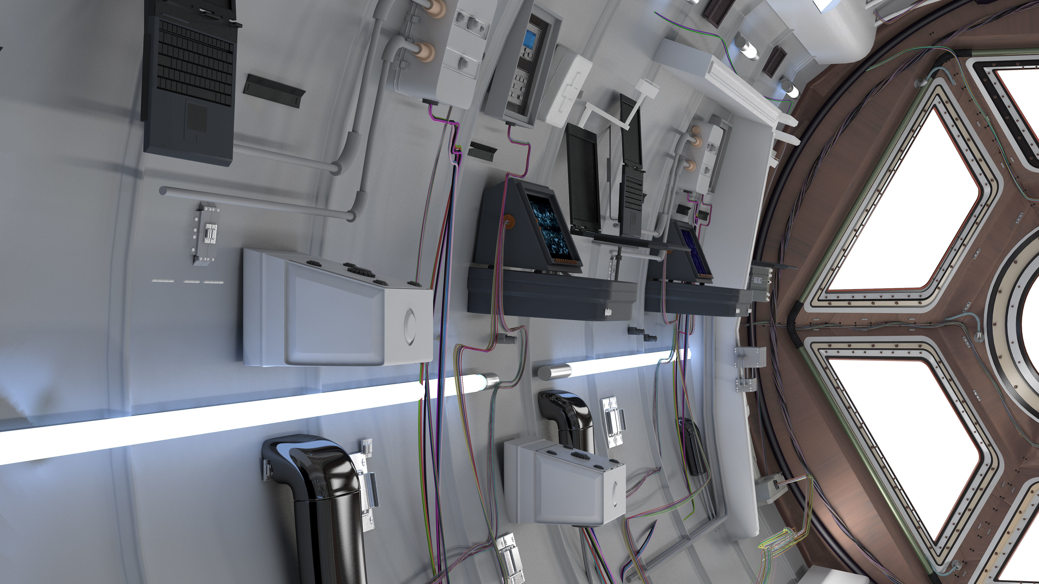 Space shuttle interior 3D model | CGTrader