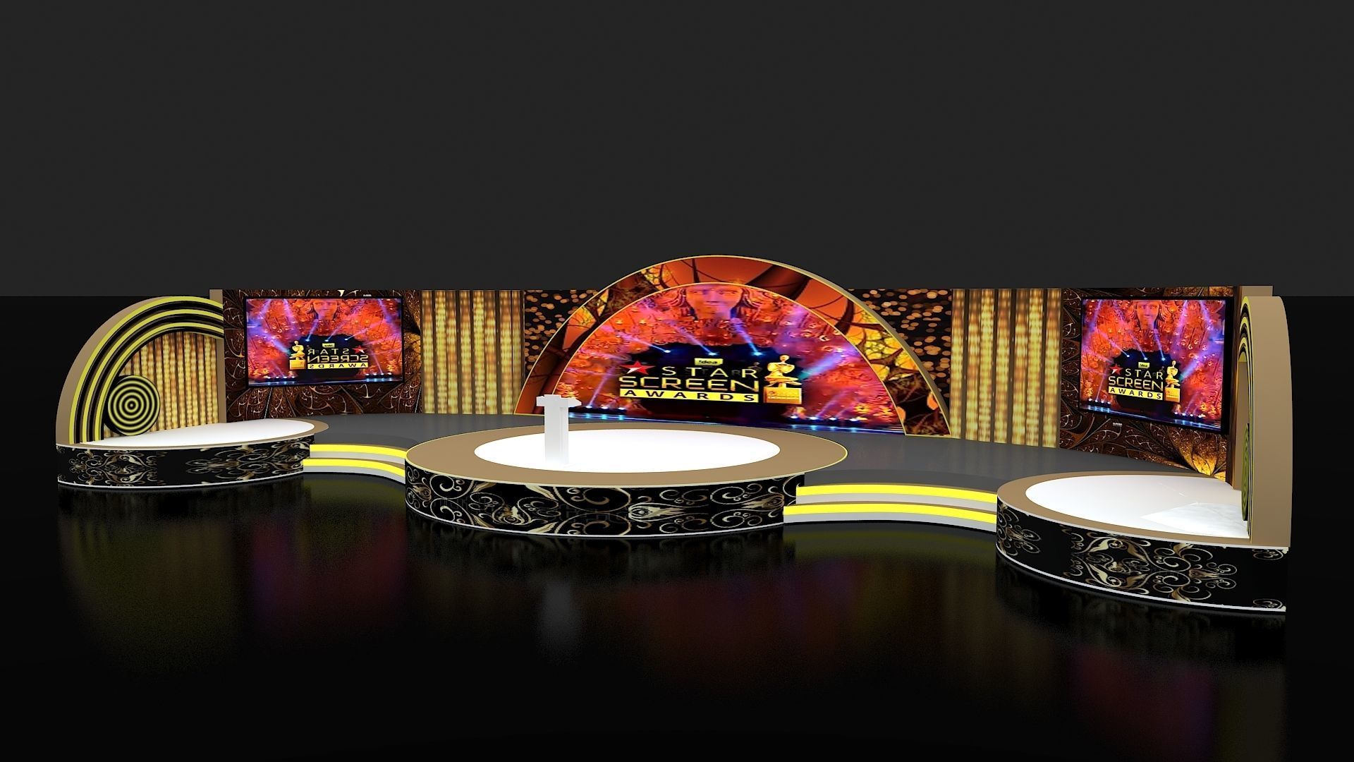 Stage Design 3d Model 3D model rigged | CGTrader