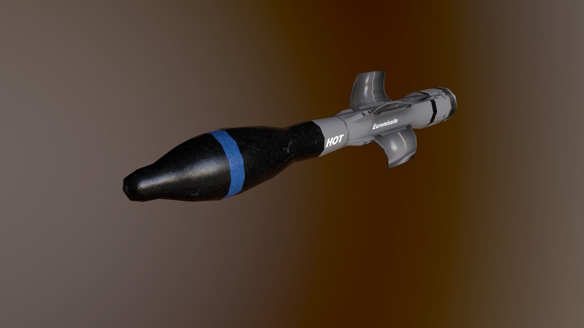3D model HOT 3 missile VR / AR / low-poly | CGTrader