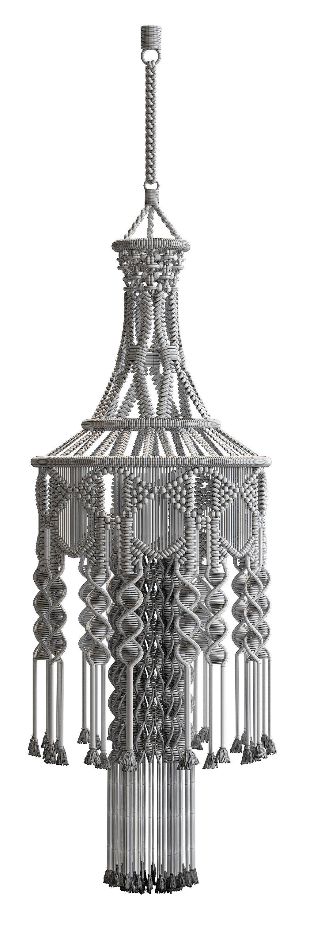 Chandelier macrame 3D model | CGTrader