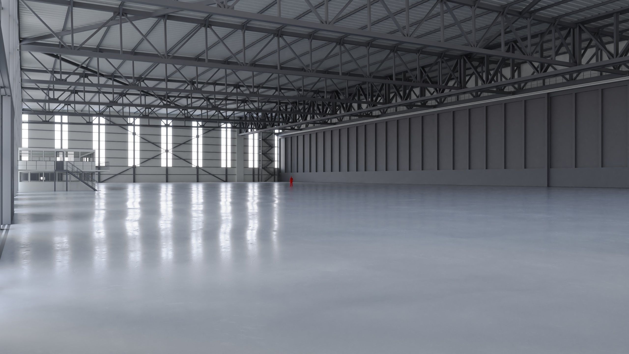 3D model Airplane Hangar Interior 2 VR / AR / low-poly | CGTrader