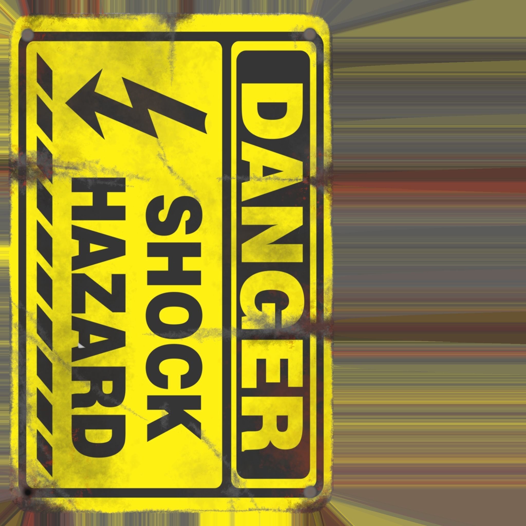 3D model Metal warning signs Common Enviroment Assets VR / AR / low ...