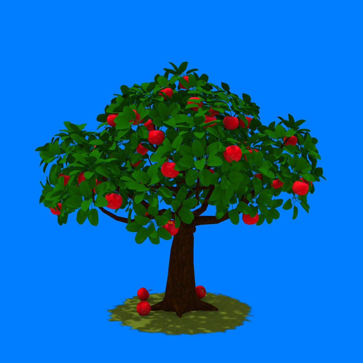 Cartoon Apple Tree 3D model | CGTrader