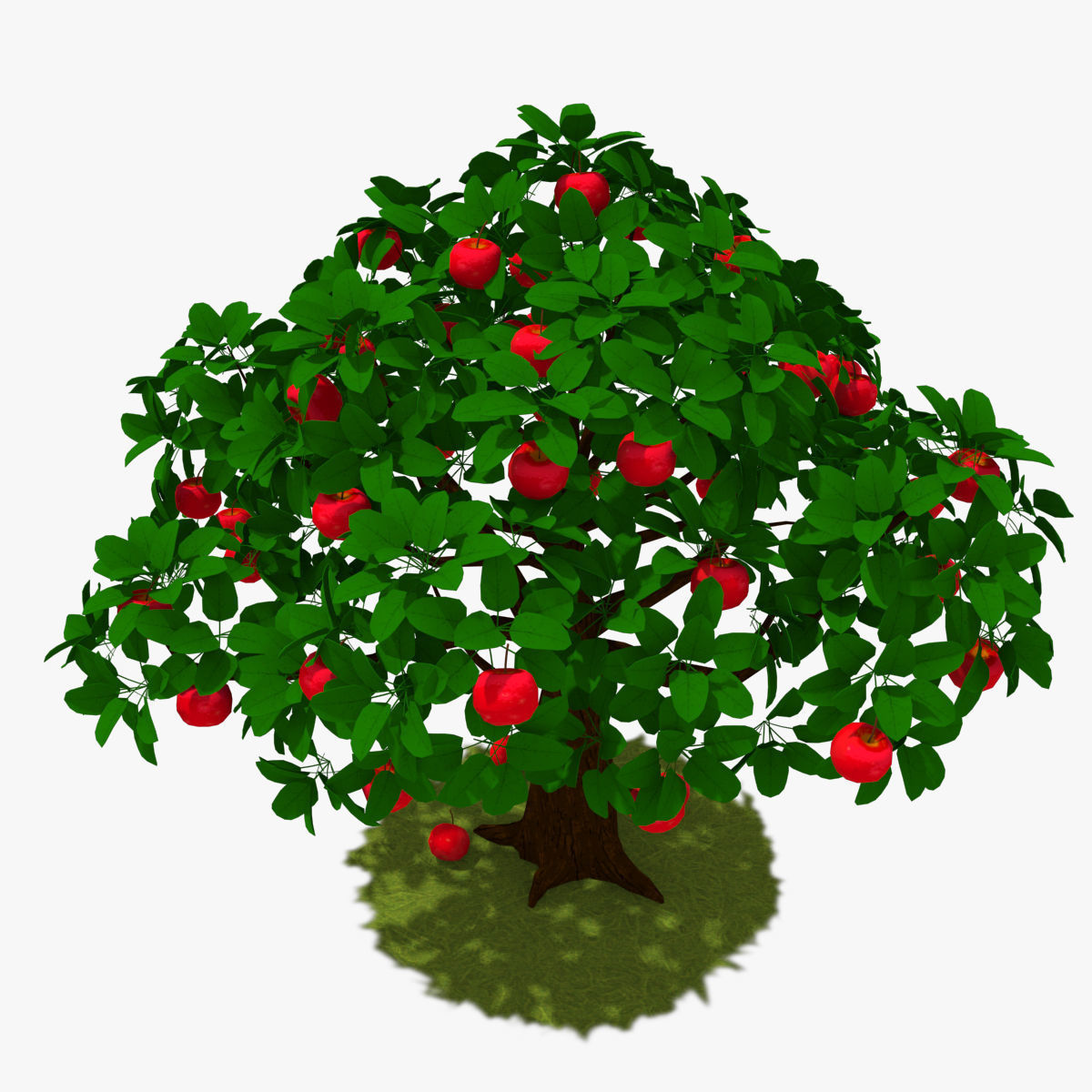 Cartoon Apple Tree 3D model | CGTrader