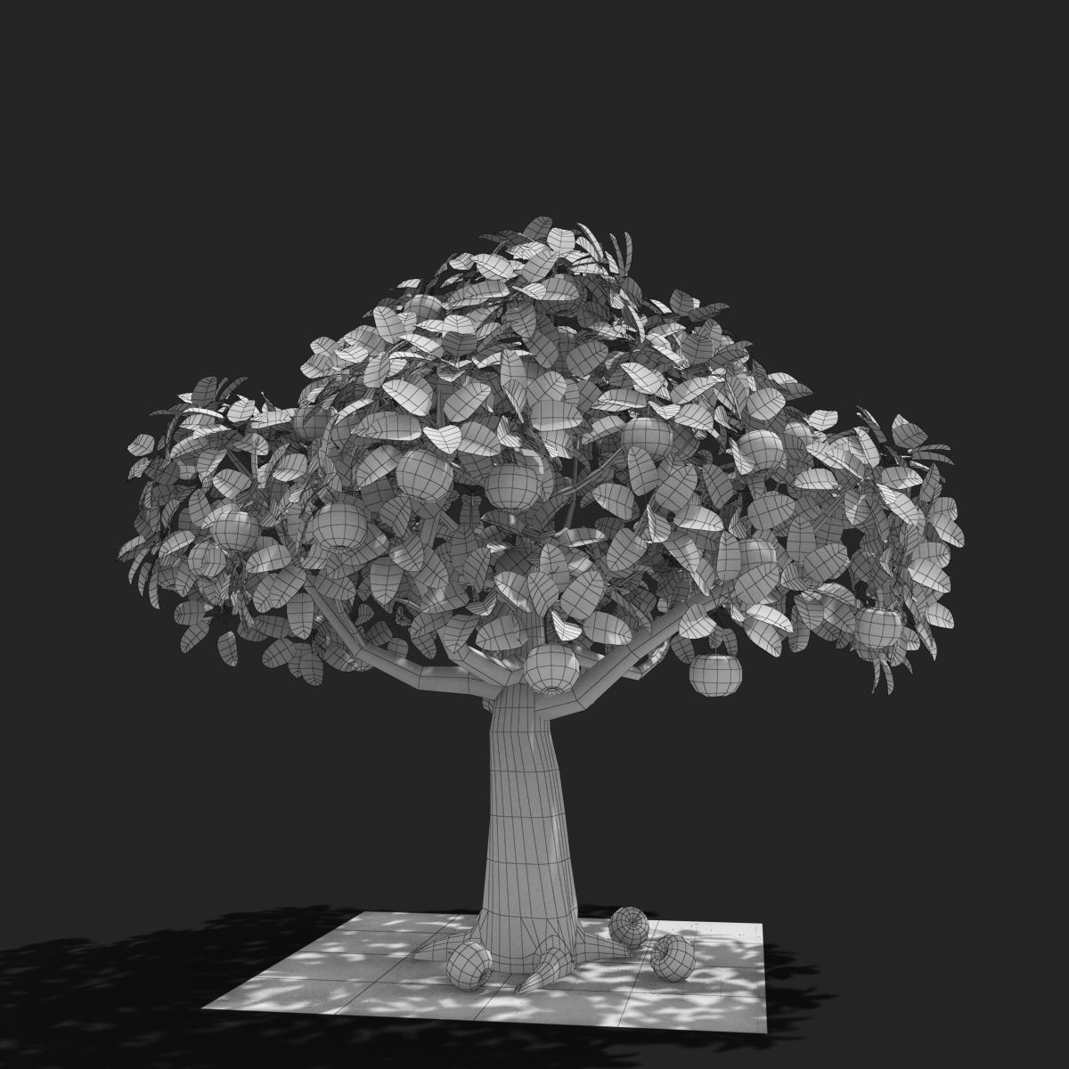 Cartoon Apple Tree 3D model | CGTrader
