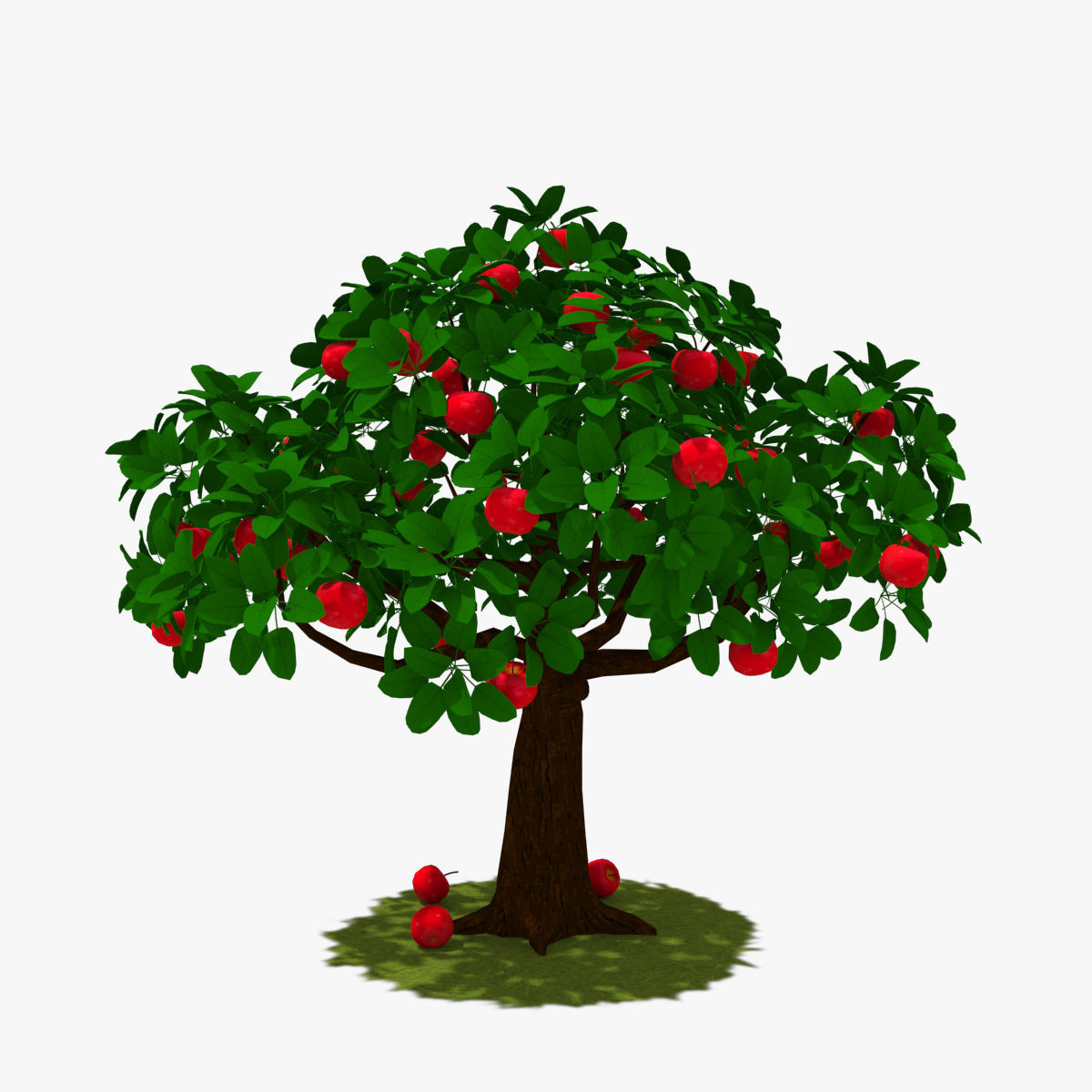 Cartoon Apple Tree 3D model | CGTrader