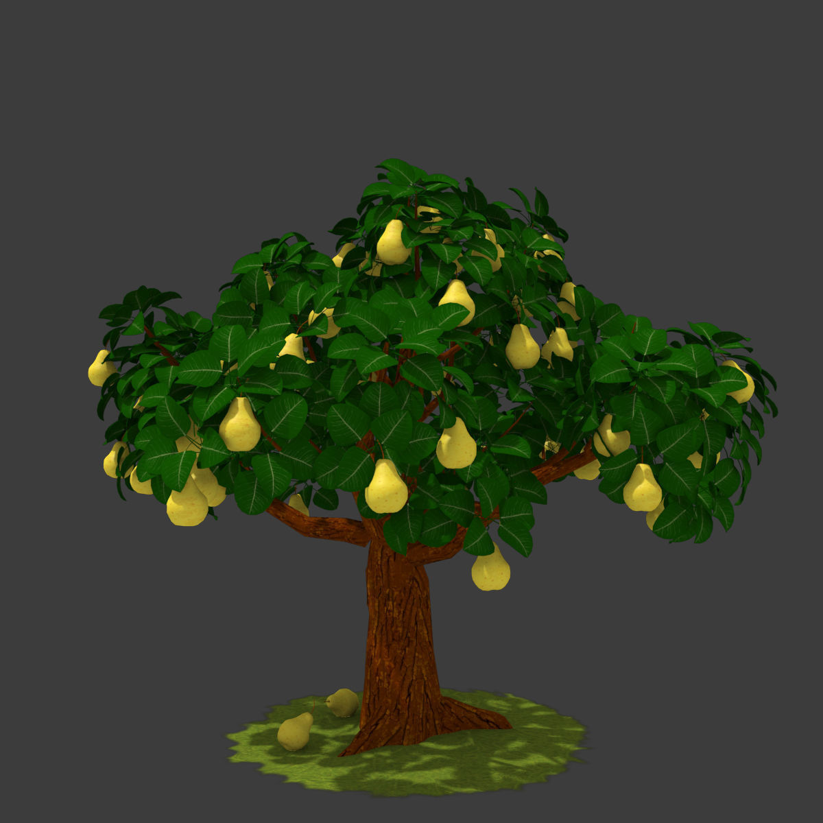 Cartoon Pear Tree 3D model | CGTrader