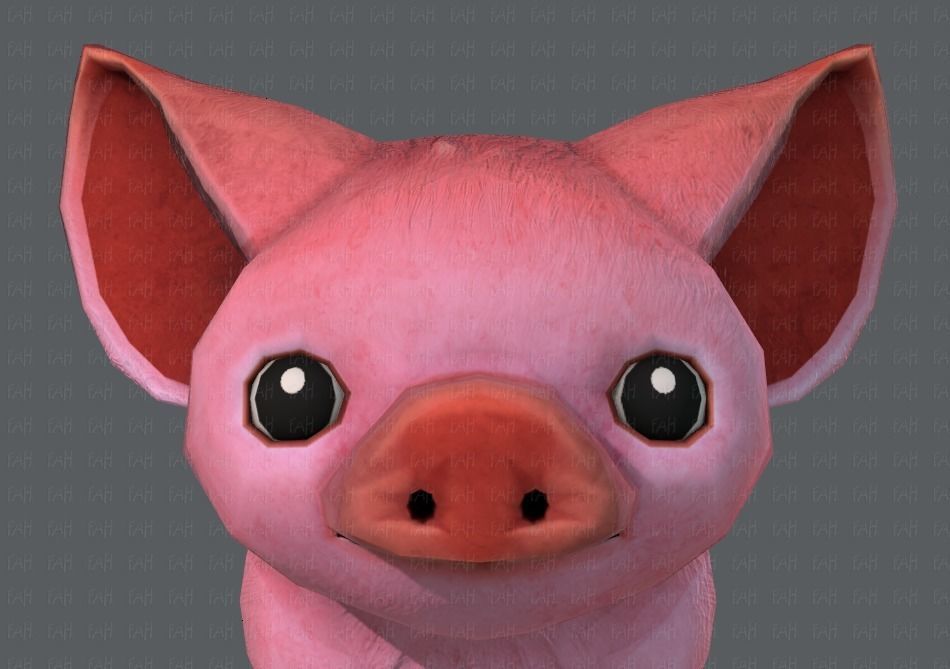 3D model Pig cartoon VR / AR / low-poly | CGTrader