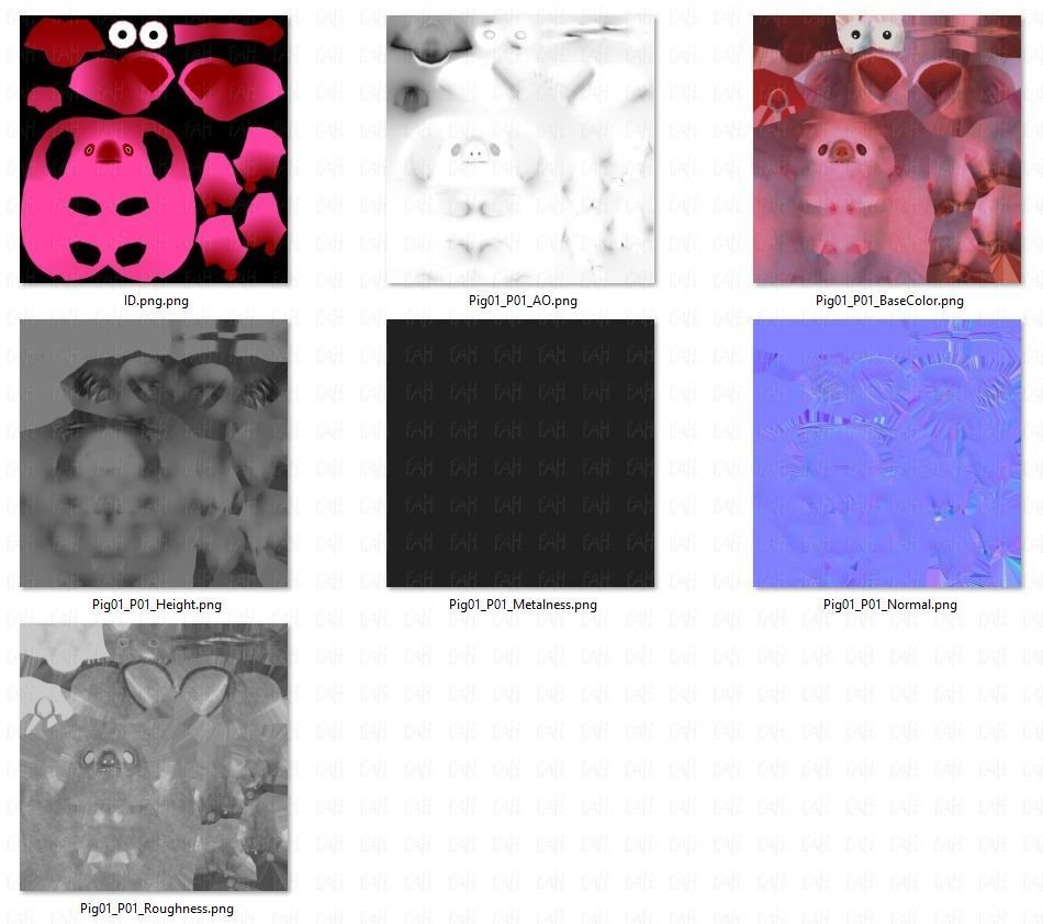 3D model Pig cartoon VR / AR / low-poly | CGTrader