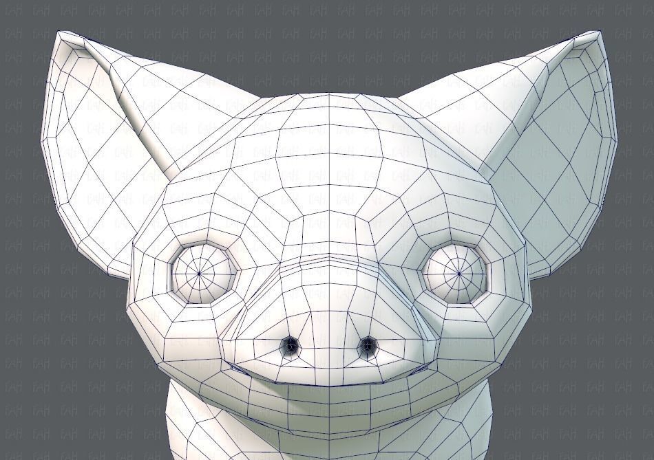 3D model Pig cartoon VR / AR / low-poly | CGTrader