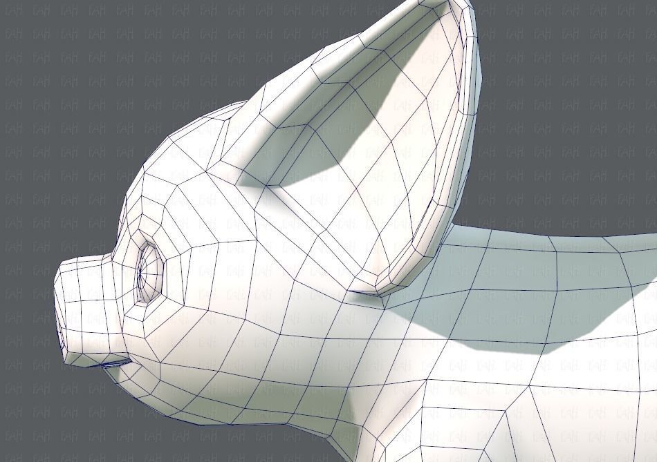 3D model Pig cartoon VR / AR / low-poly | CGTrader