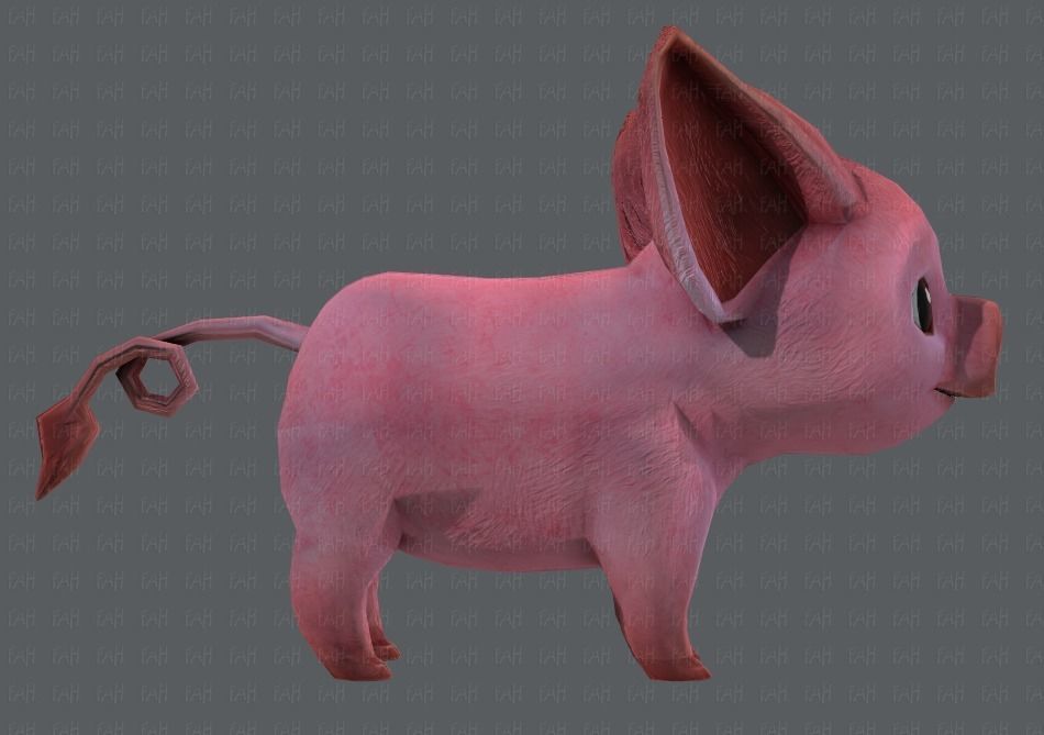 3D model Pig cartoon VR / AR / low-poly | CGTrader
