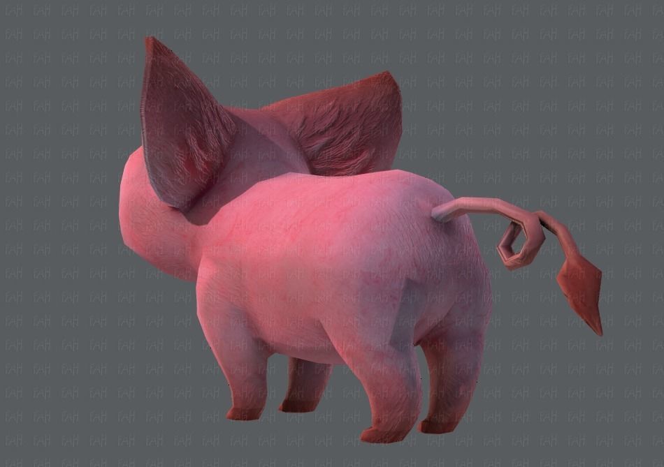 3D model Pig cartoon VR / AR / low-poly | CGTrader