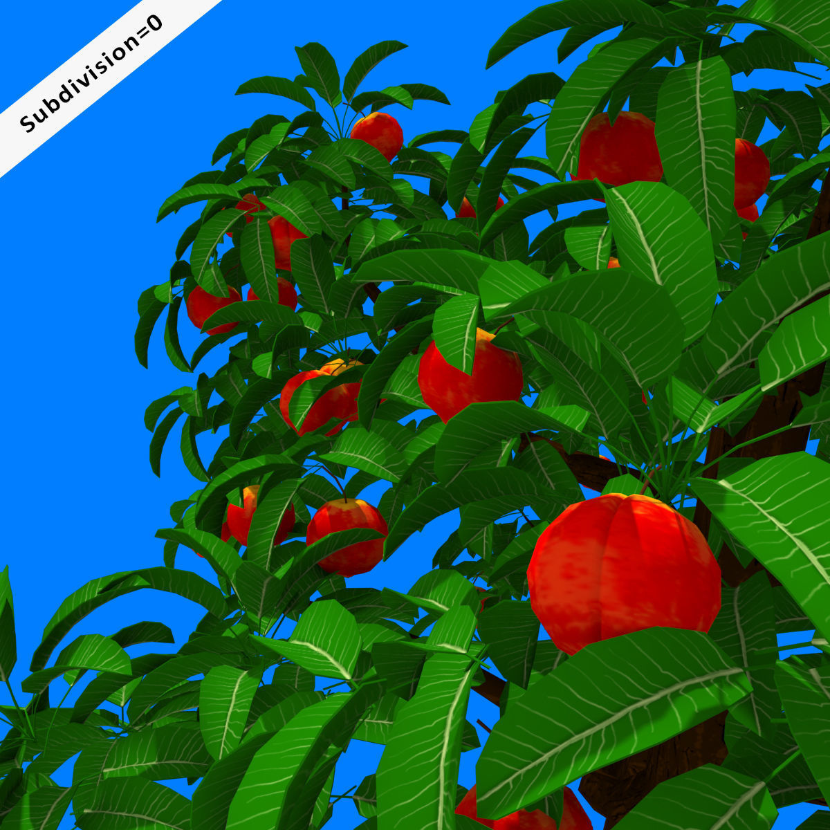 3D model Cartoon Peach Tree VR / AR / low-poly | CGTrader